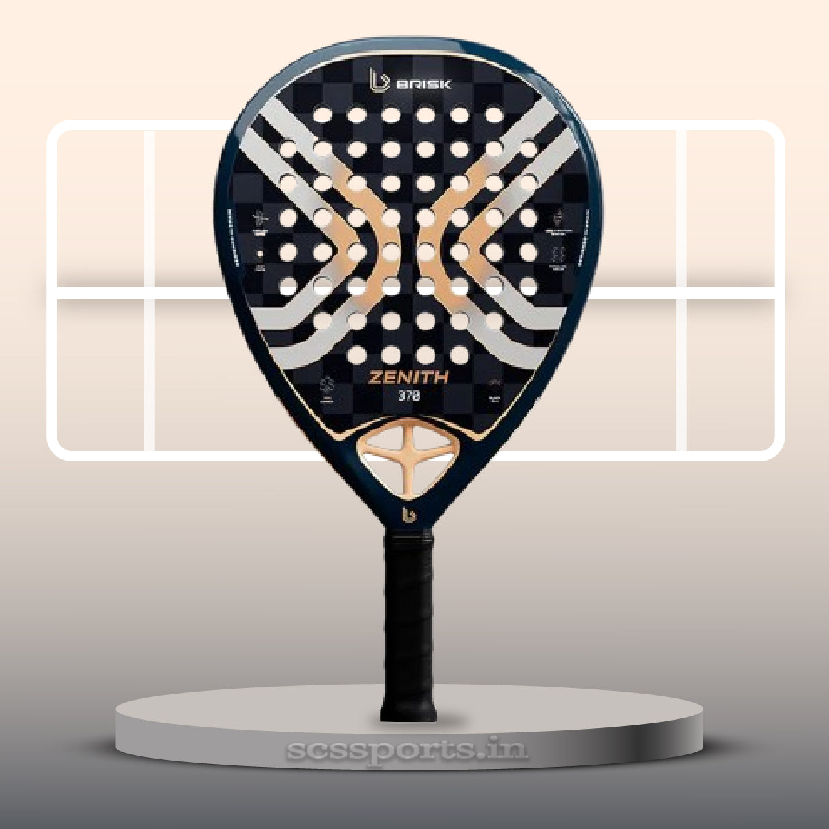 Buy Brisk Zenith 370 Gms Padel Racquet (Designed in Spain) Online - SCS ...